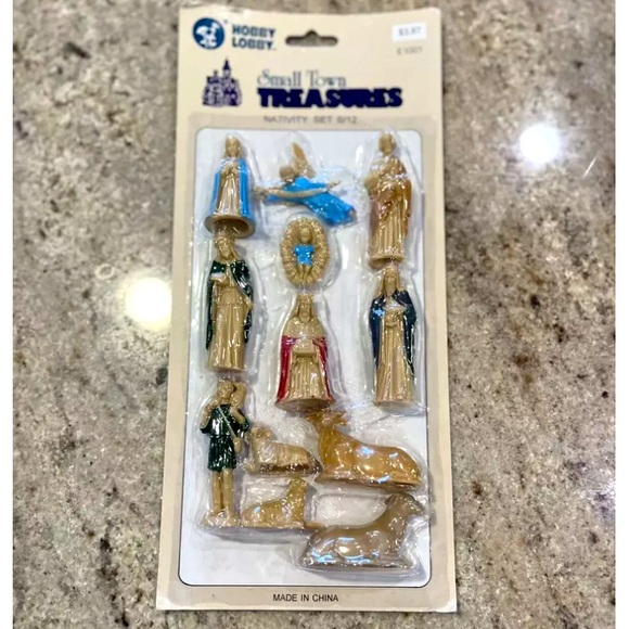 Hobby Lobby | Holiday | Vintage Hobby Lobby Miniature Nativity Set New ...